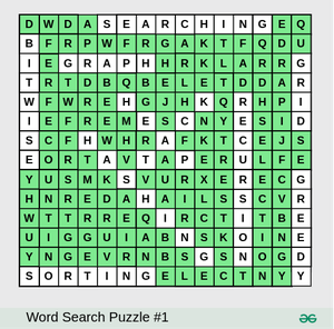 Word Search of the Week #1 - GeeksforGeeks