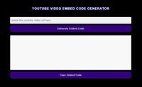 YouTube Video Embed Code Generator Tool using HTML CSS and JavaScript ...