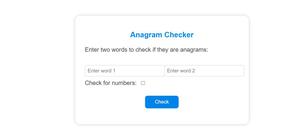 Build a Anagram Checker App Using ReactJS - GeeksforGeeks