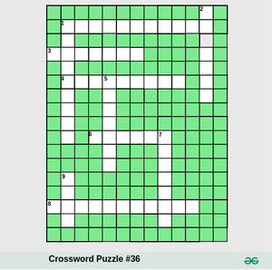 Crossword Puzzle Of The Week #36 (For Advance Data Structure ...