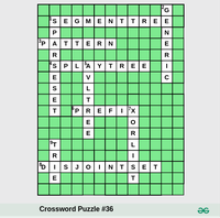 Crossword Puzzle Of The Week #36 (For Advance Data Structure ...