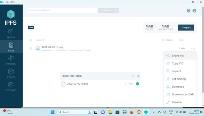 How to Share File in IPFS Blockchain? - GeeksforGeeks