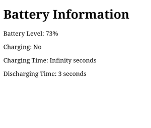 Web API Battery - GeeksforGeeks