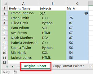 Excel Format Painter - GeeksforGeeks