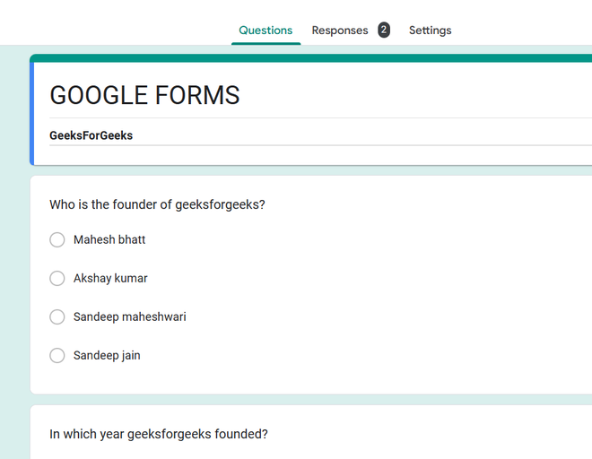 How To Print Google Forms Responses - GeeksforGeeks