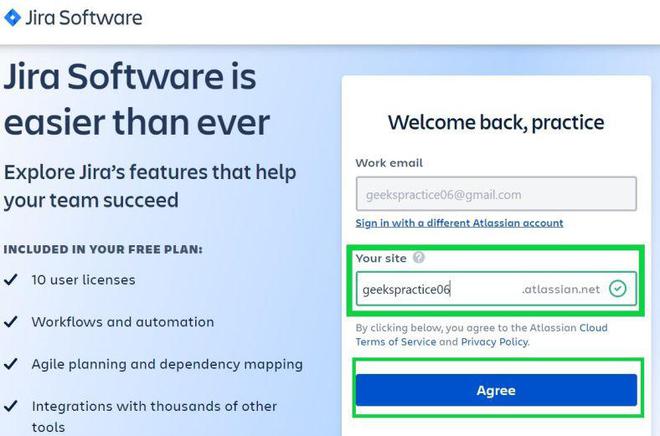 Create a JIRA Account on the Free Version - GeeksforGeeks