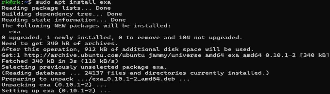 Exa – A Modern Replacement for “ls Command” Written in Rust - GeeksforGeeks