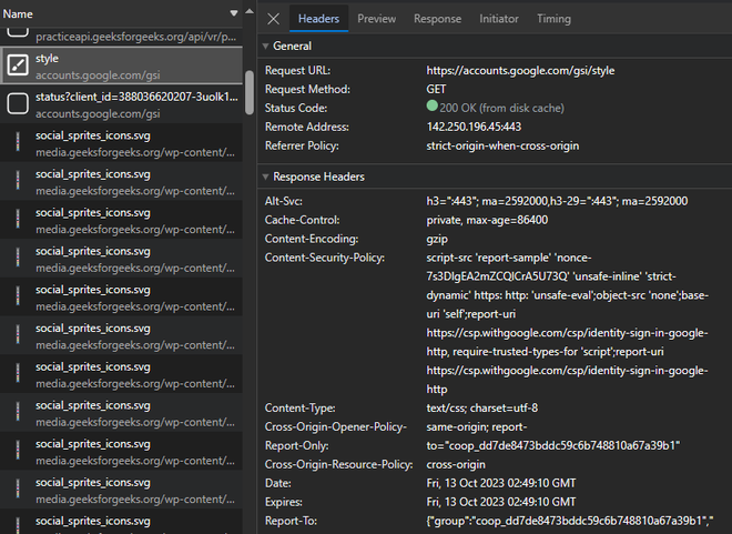 Network Tool in Microsoft Edge Browser - GeeksforGeeks