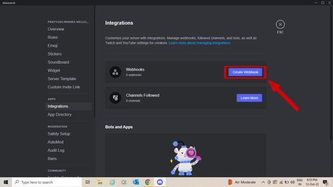 How to Make a Webhook in Discord - GeeksforGeeks