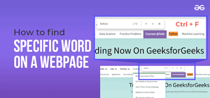How To Search For Specific Word on a Webpage? - GeeksforGeeks