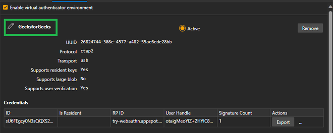 WebAuthn Tool in Microsoft Edge Browser - GeeksforGeeks