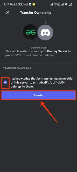 How To Transfer Server Ownership on Discord with Images - GeeksforGeeks
