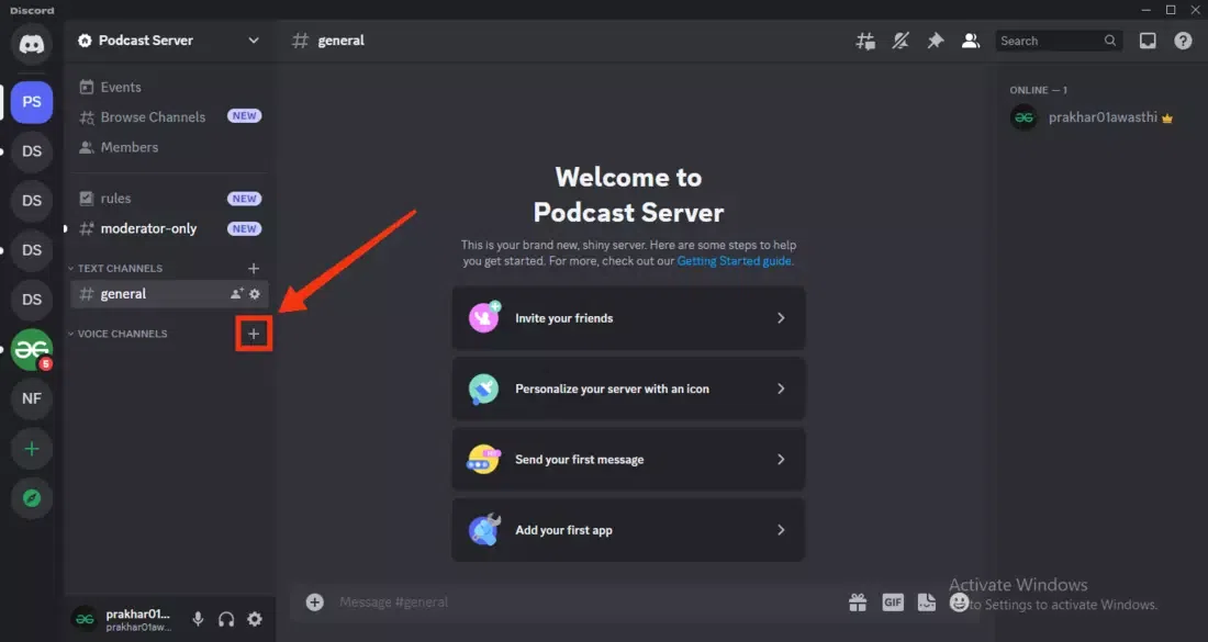How To Make A Podcast On Discord - GeeksforGeeks