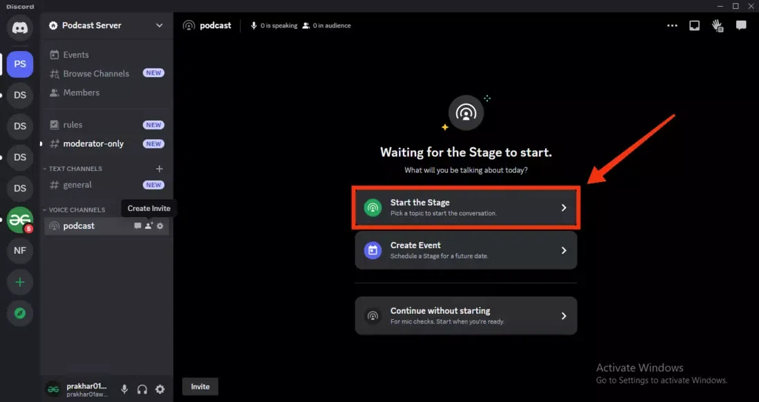 How To Make A Podcast On Discord - GeeksforGeeks