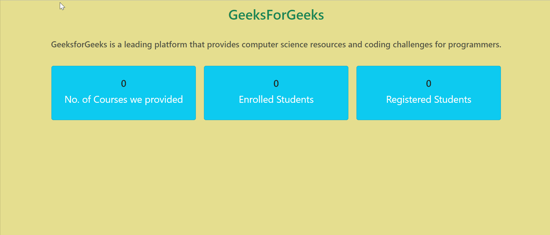 How to make counter section one by one in Bootstrap 5 ? - GeeksforGeeks