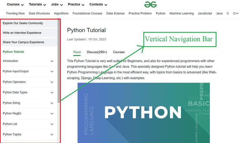 Navigation Element in Web Design - GeeksforGeeks