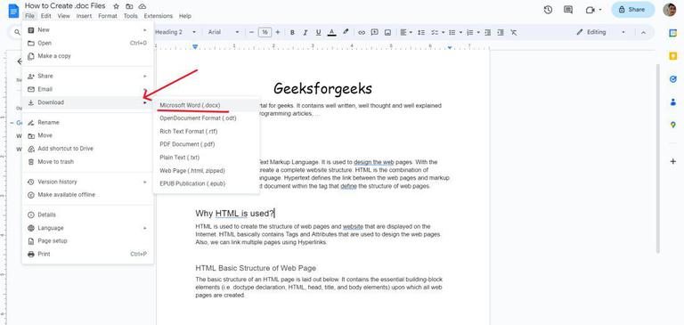 DOC File Format | .doc Extension - GeeksforGeeks