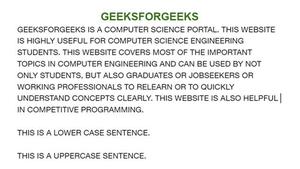 How To Change Uppercase And Lowercase Text In Google Docs - GeeksforGeeks