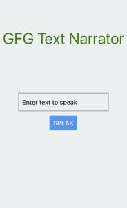 Create a Text Narrator App using React-Native - GeeksforGeeks
