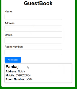 Create a Guestbook using HTML CSS and JavaScript - GeeksforGeeks