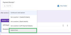 How To Include Payment Option In Google Forms - GeeksforGeeks