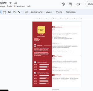 How to Create a Resume Using Google Slides - GeeksforGeeks