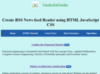 Create a RSS News Feed Reader using HTML CSS and JavaScript - GeeksforGeeks