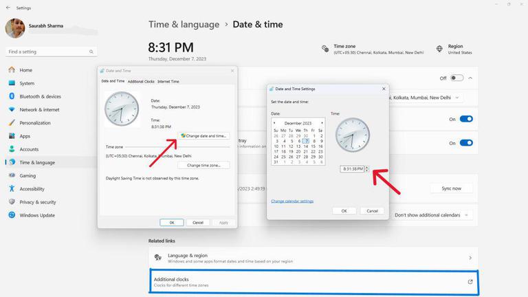 How to Change the Time in Windows 11? - GeeksforGeeks