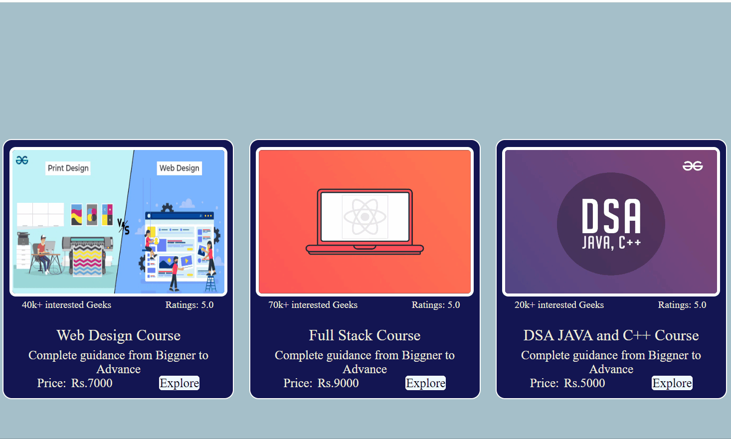Create a Product Detail Page Template using HTML and CSS - GeeksforGeeks