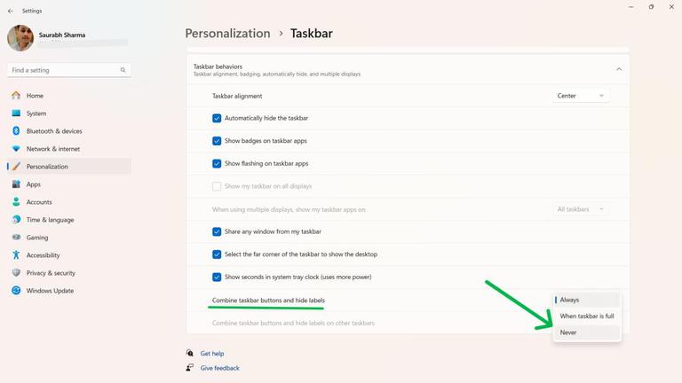 How to Ungroup Taskbar Icons on Windows 11? - GeeksforGeeks