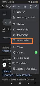 Features only available in Google Chrome Mobile - GeeksforGeeks