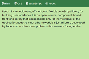 How to Change Tabs on Hover with CSS and JavaScript ? - GeeksforGeeks