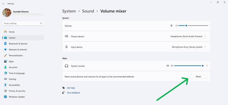 How to Reset All Audio Settings in Windows 11? - GeeksforGeeks
