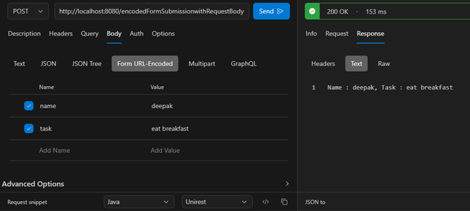 Spring Boot - Handling Url Encoded Form - GeeksforGeeks