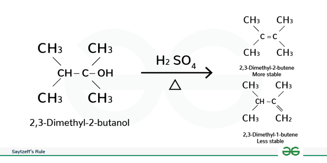Saytzeff's Rule - GeeksforGeeks