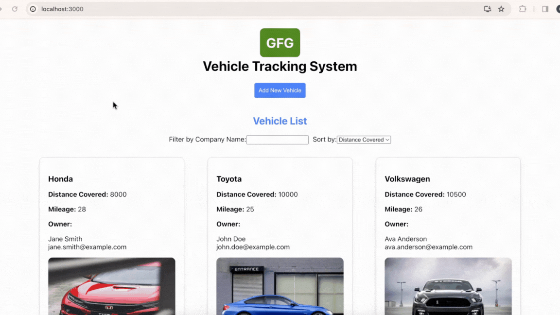 Car Vault app using MERN - GeeksforGeeks