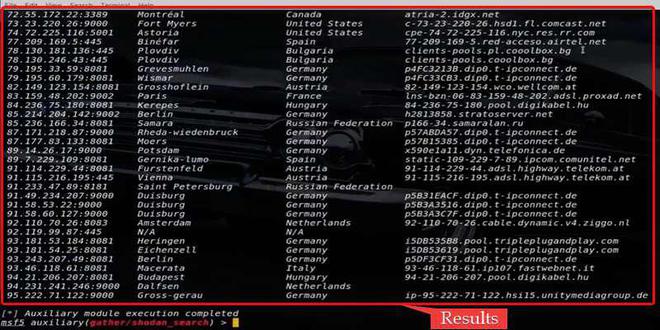 Find Vulnerable Webcams with Shodan [Metasploit Framework] - GeeksforGeeks