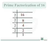 Factors of 16 | Prime Factorization of 16 - GeeksforGeeks