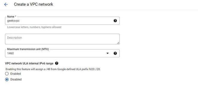 How To Create VPC Network In GCP? - GeeksforGeeks
