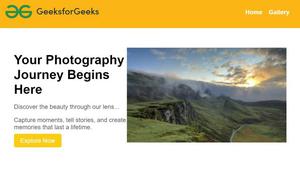 Photography Website using React - GeeksforGeeks