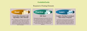 How to create Responsive Floating Elements using CSS ? - GeeksforGeeks