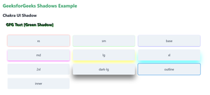 Chakra UI Shadow - GeeksforGeeks