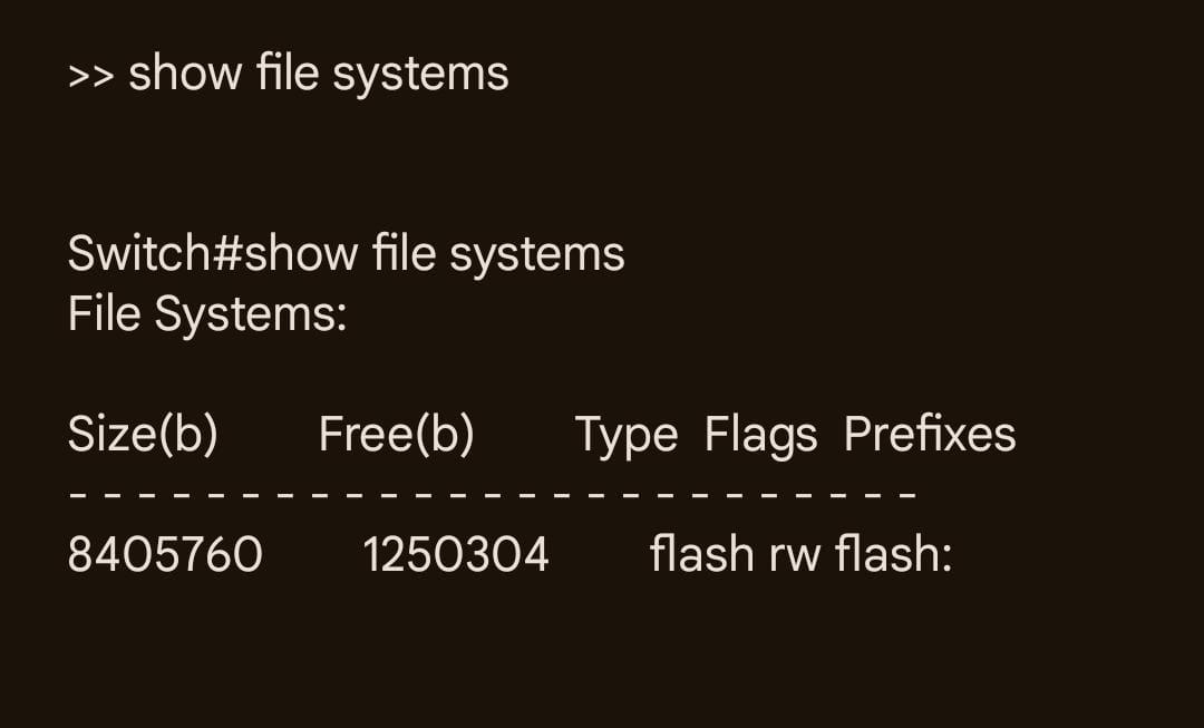 How To Check Flash Memory Of Cisco Switch? - GeeksforGeeks