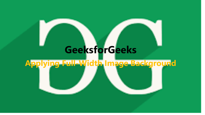 How to make a Full-width Background in Bootstrap 5 ? - GeeksforGeeks