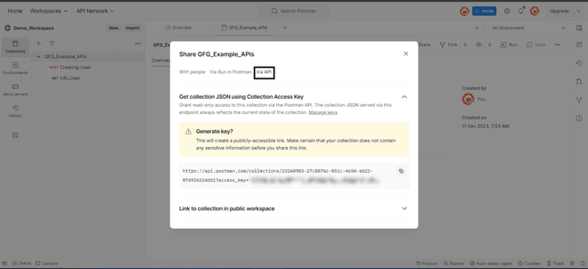 How to Share Postman Collections? - GeeksforGeeks