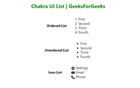 Chakra UI Data Display List - GeeksforGeeks