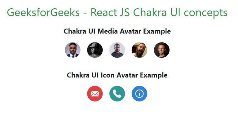Chakra UI Media and icons Avatar - GeeksforGeeks