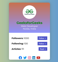 Design a Social Media Profile Card using HTML CSS & JavaScript ...