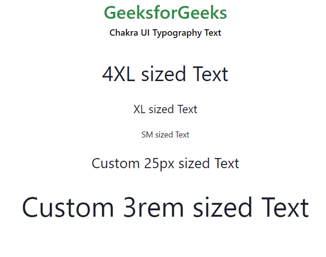 Chakra UI Typography Text - GeeksforGeeks