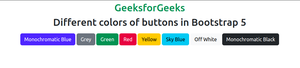 How to Change Button Color in Bootstrap 5 ? - GeeksforGeeks